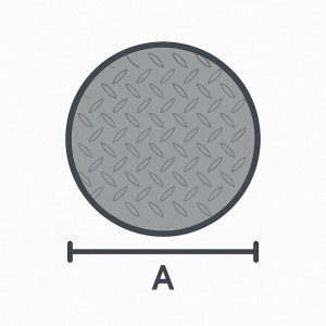 Round tread stainless steel access cover – John Steel