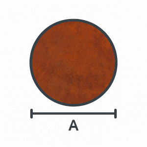Corten Steel Round Stepping Stone – John Steel