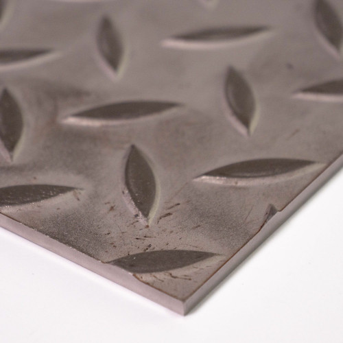 Plaque inox antidérapant sur-mesure - Tôle larmée inox