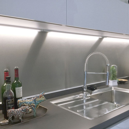 Custom stainless steel splashback - John Steel