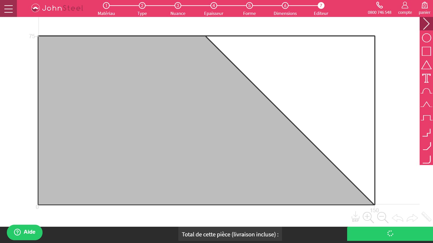 Réaliser un trapèze avec le configurateur - John Steel Mag